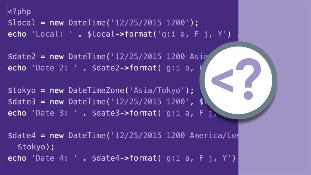 PHP DateTime Class And Functions Prodjex